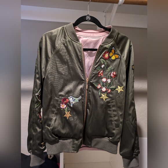 Express | Jackets & Coats | Express Reversible Bomber Jacket | Poshmark